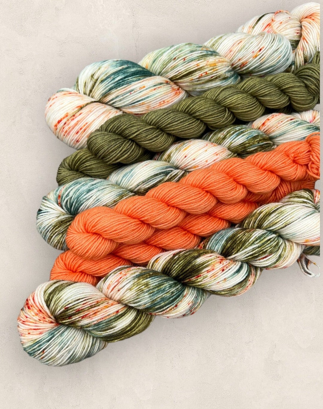 4 Ply Yarn Sock Set 100g or 50g + 20g Skeins Whispering Pines Hand Dyed ...