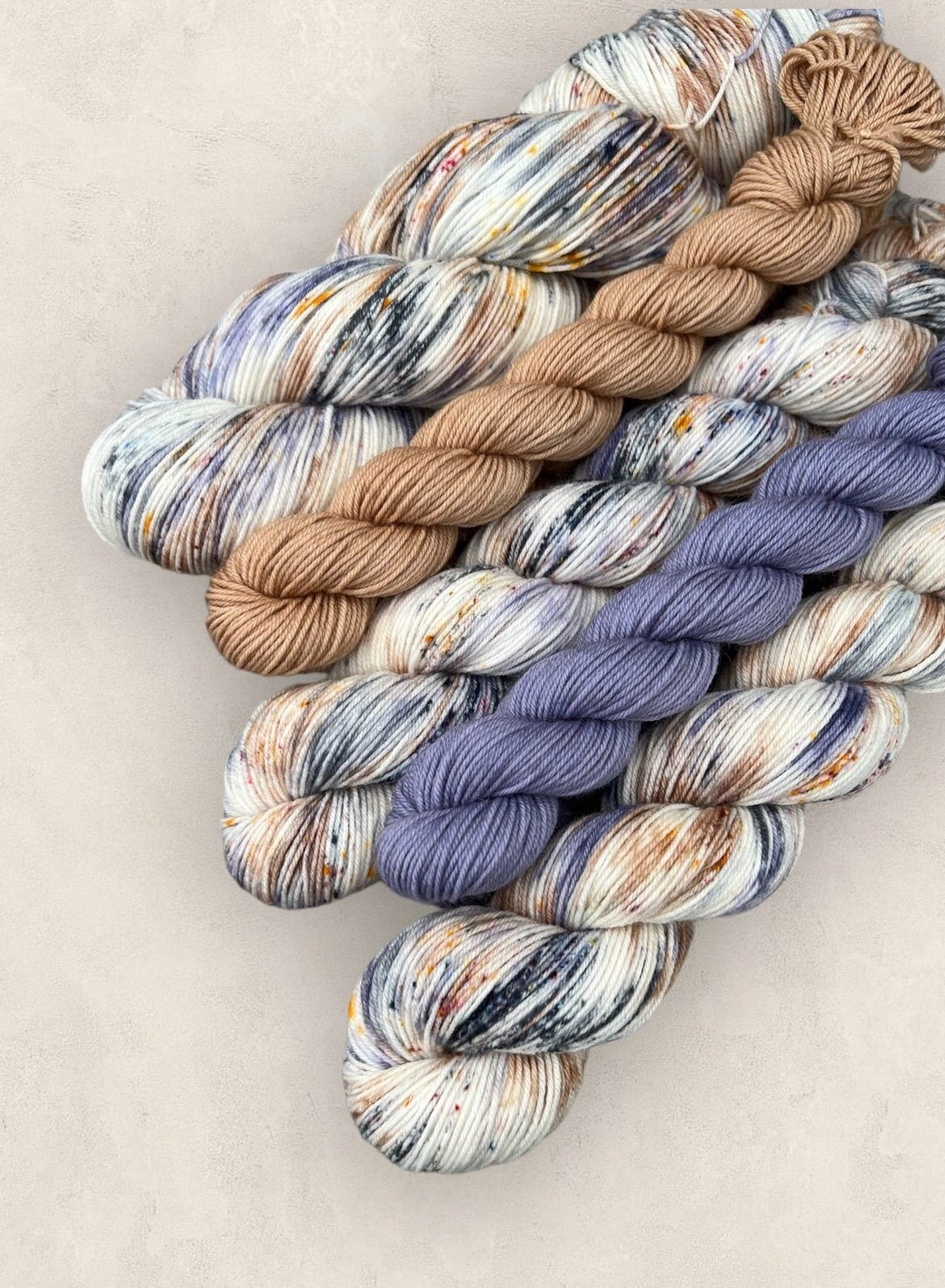 4 Ply Yarn Sock Set Hand Dyed Sandy Periwinkle 100g or 50g + 20g Skeins ...