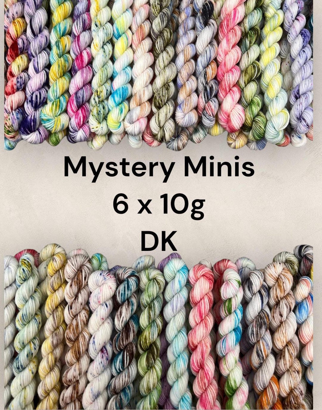 DK Mini Skeins Mystery Yarn 6 X 10g Hand Dyed SW Merino Wool Nylon ...