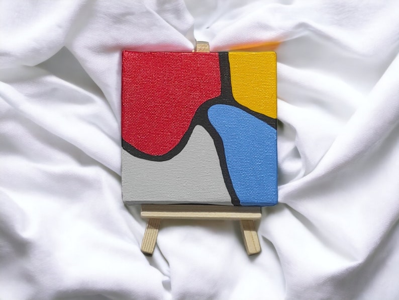 Mondrian Colors Mini Canvas in the Style of Mondrian With - Etsy