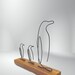 Customizable Penguin Family Sign, Wire Art Sculpture, Shelf Decor, New ...
