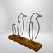 Customizable Penguin Family Sign, Wire Art Sculpture, Shelf Decor, New ...