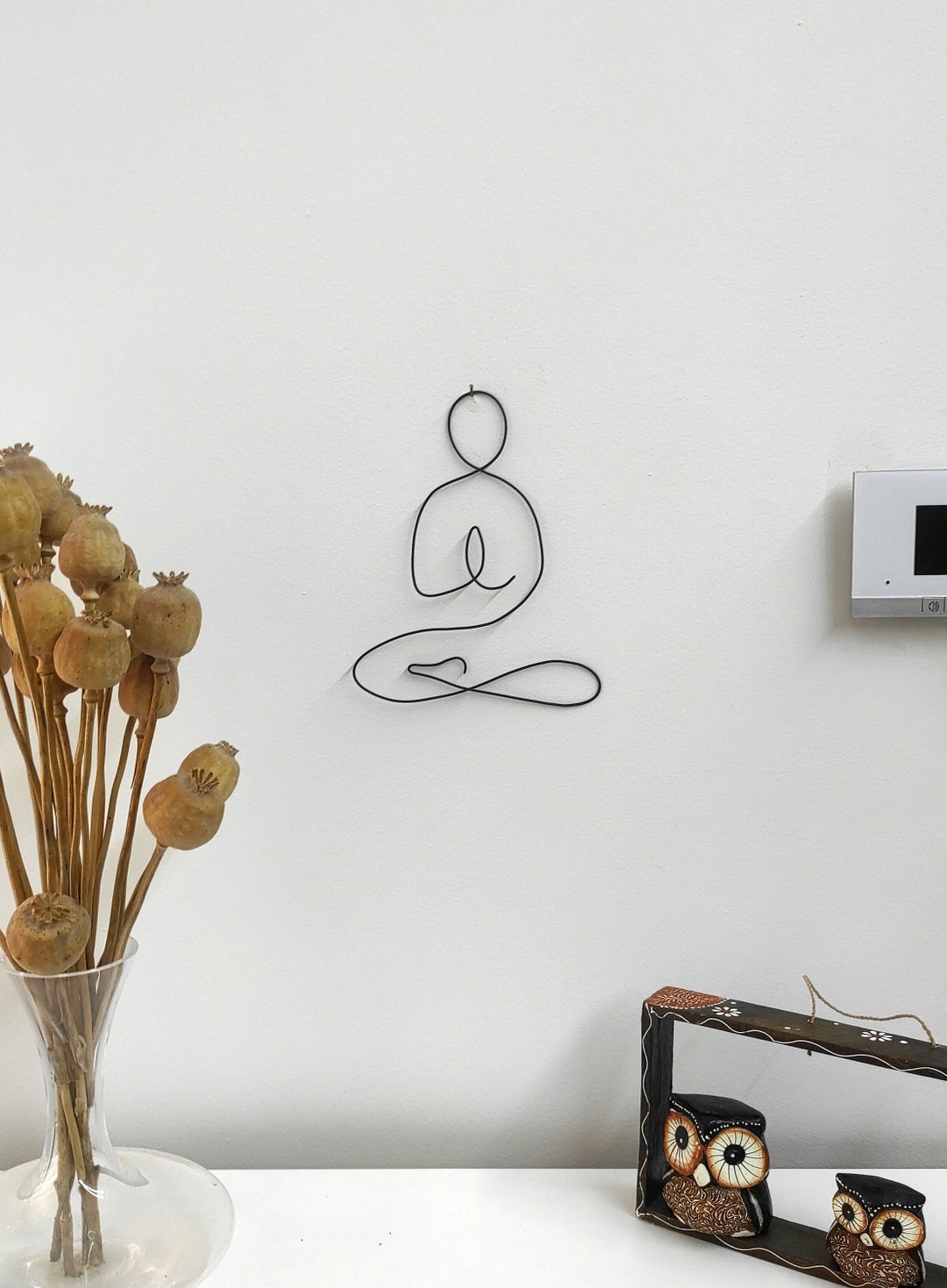 Namaste Wire Wall Hanging Decor, Minimalist Home Decor, Art Deco ...