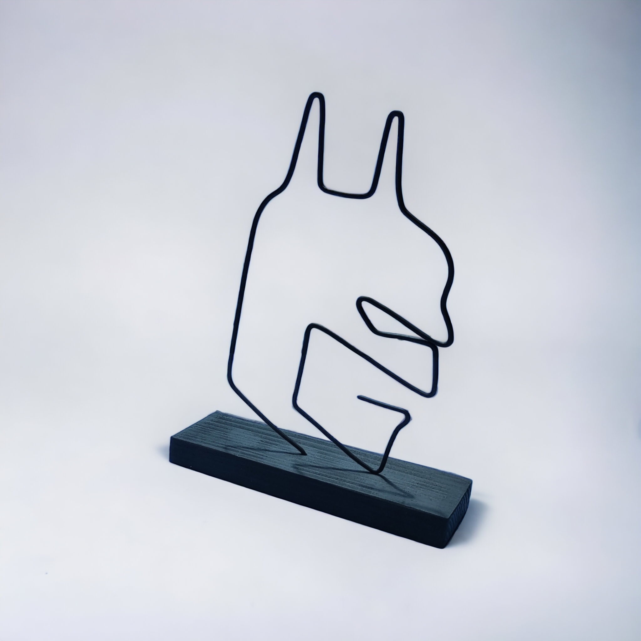 Batman Wire Art Sculpture, From Gotham City to Your Home, Shelf Decor ...