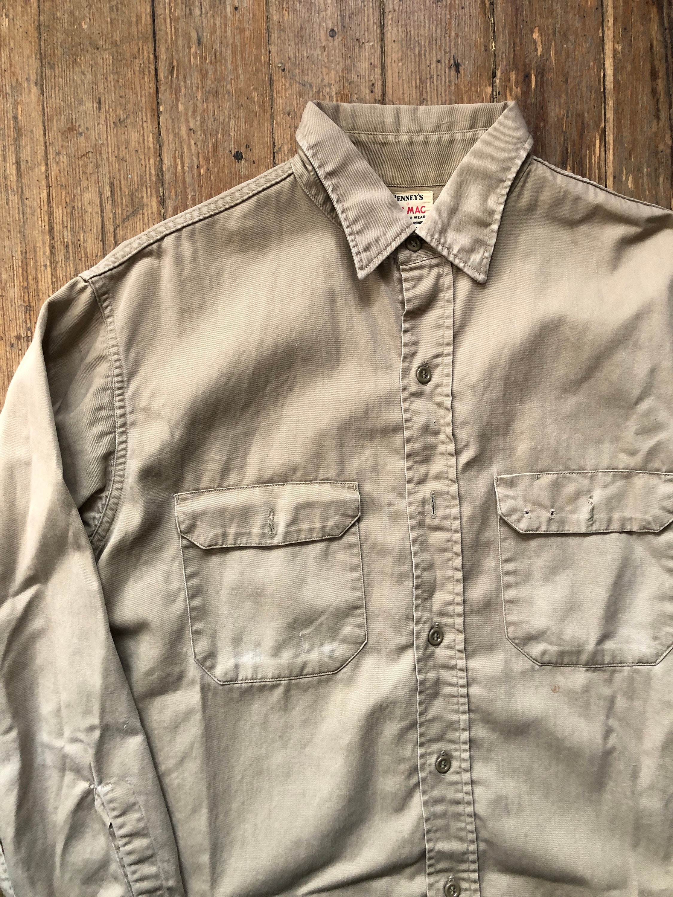 1950s Selvedge Penneys Big Mac Work Shirt Medium - Etsy