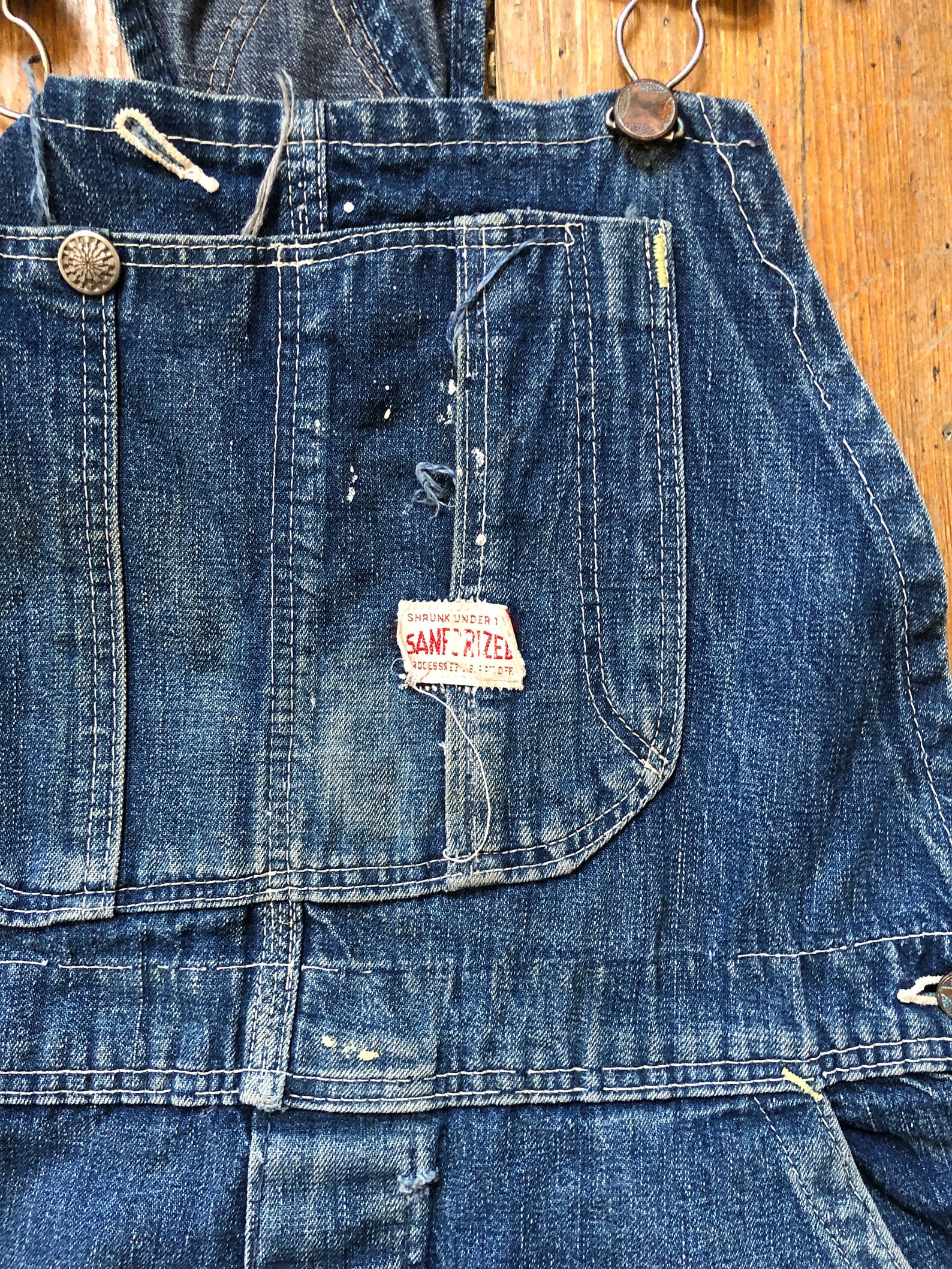 1940s Sanforized Dark Wash Overall Medium - Etsy