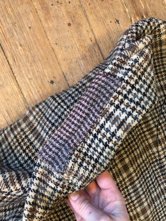 1950s Pendleton Houndstooth Wool Coat Medium Large - Gem