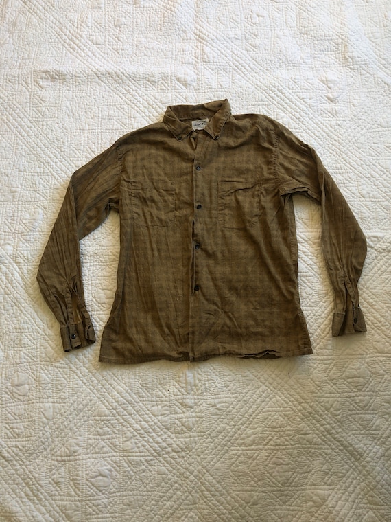 1950s-60s Flawless loop collar short sleeved shirt by… - Gem