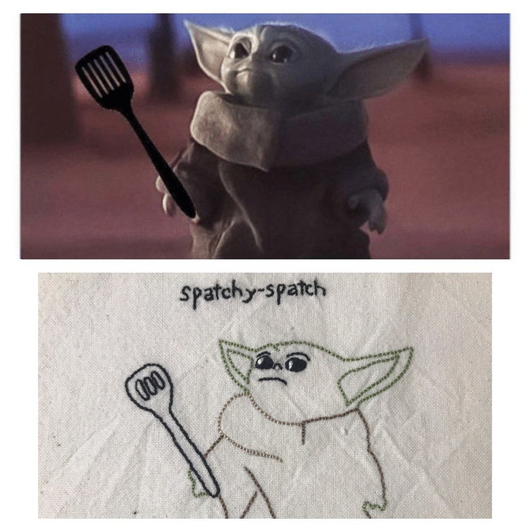 Spatchy-spatch Baby Yoda/grogu Meme Towel - Etsy