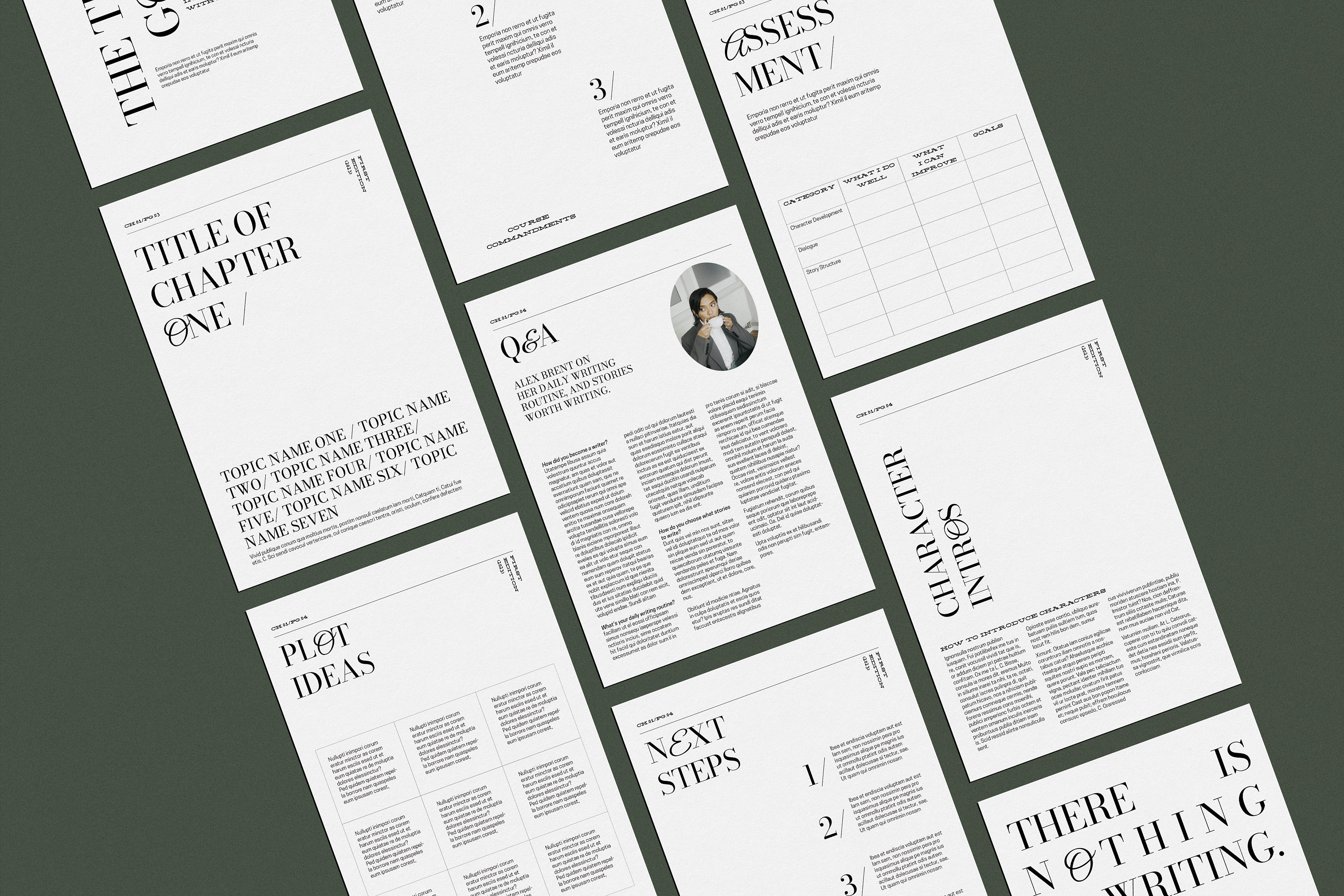 Printable Black & White Minimalist E-book and Workbook Digital Canva ...