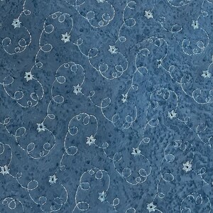 Broiderie Anglaise Blue Poly Chiffon, Semi Sheer, Very Soft Chiffon ...