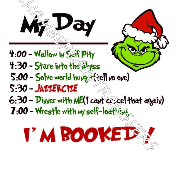 Grinch Schedule Svg - Etsy