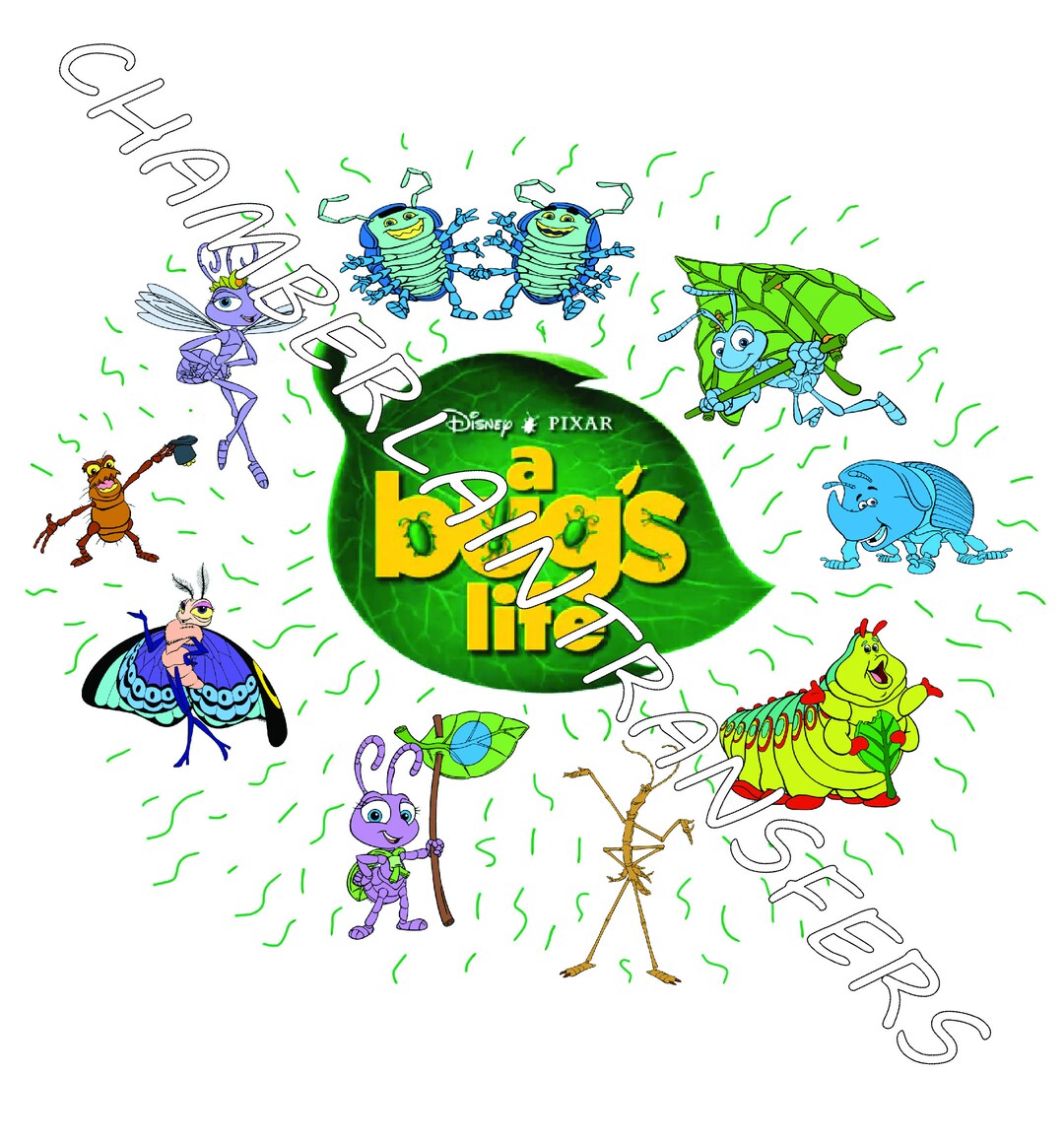 Bug's Life Flik Hopper Heimlich Princess Atta Dot READY TO PRESS ...