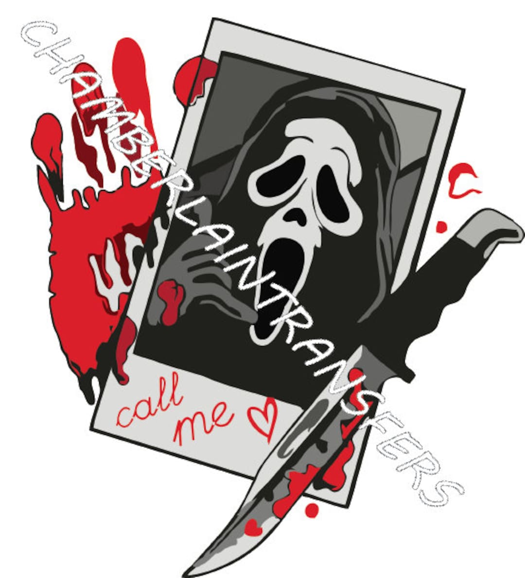 Ghostface Scream Call Me Halloween Horror Scary Movie READY TO PRESS ...