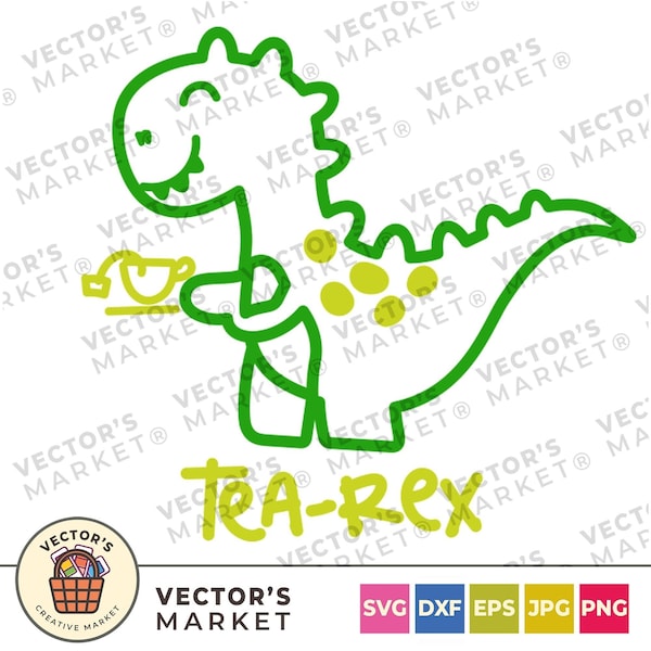 Tea Rex - Etsy
