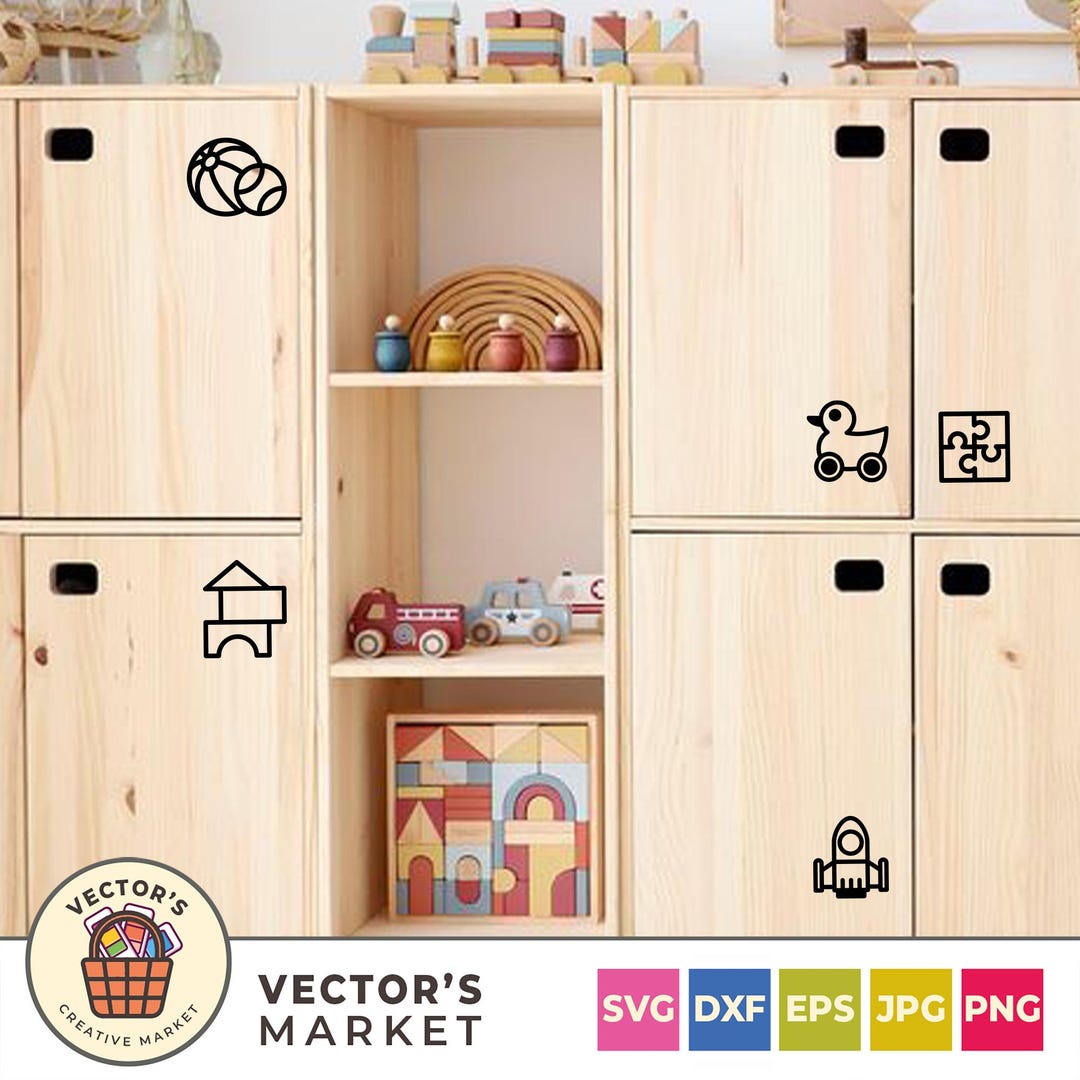 Playroom Printables SVG, PDF Editable Bin Tags for Kids’ Room ...