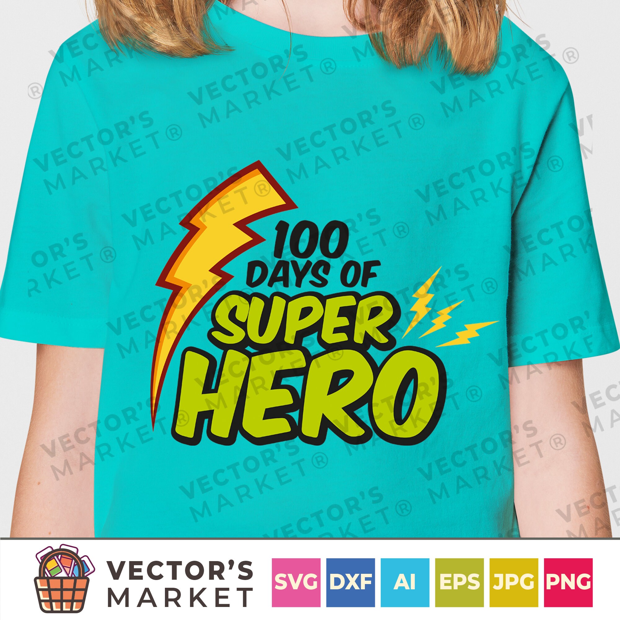 100 Day of School Superhero SVG, 100 Days of School Files, 100th Day ...