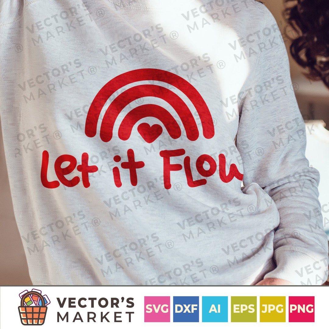 Let It Flow SVG, Depression Cut File, Good Vibes Svg, Mental Health ...