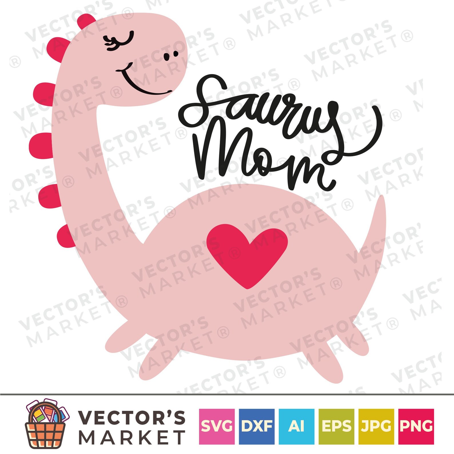 Mama Saurus Svg, T-rex Dinosaur Svg, Dinosaur Mom Svg, Dxf, Eps, Png ...