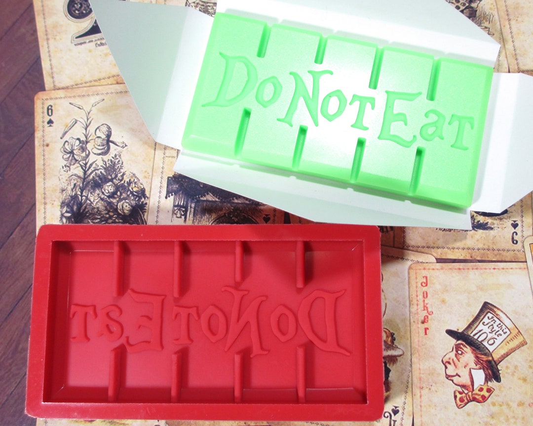 DO NOT EAT (50x100mm 35g Bar Size) - Wax Melt Snap Bar Silicone Mould ...