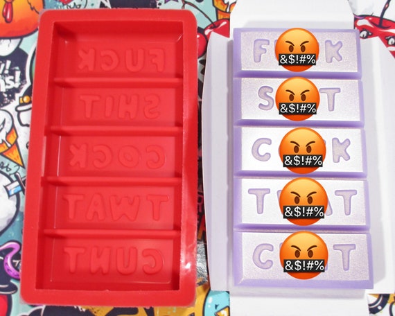 SWEAR BAR Wax Melt Snap Bar Silicone Mould Makes 50x100mm - Etsy Australia