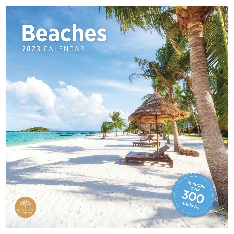 2023 Beaches Sticker Wall Calendar by Bright Day 12x12 Inch - Etsy