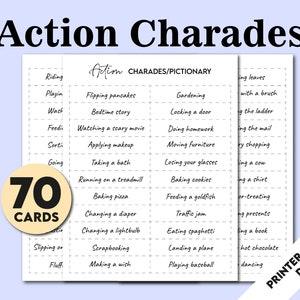 Printable Action Charades Game: Family & Group Fun (PDF) - Etsy