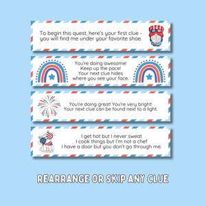 4th July Indoor Outdoor Scavenger Hunt, Printable 4th July Kids ...