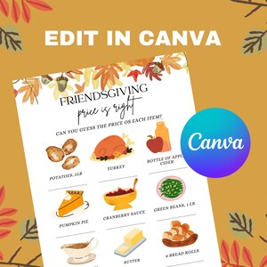 Editable Friendsgiving Games Bundle Printable Thanksgiving Trivia Quiz ...
