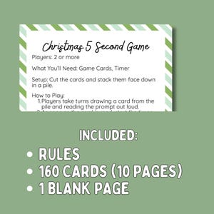 Christmas 5 Second Game, Printable Holiday Office Party Activity for ...