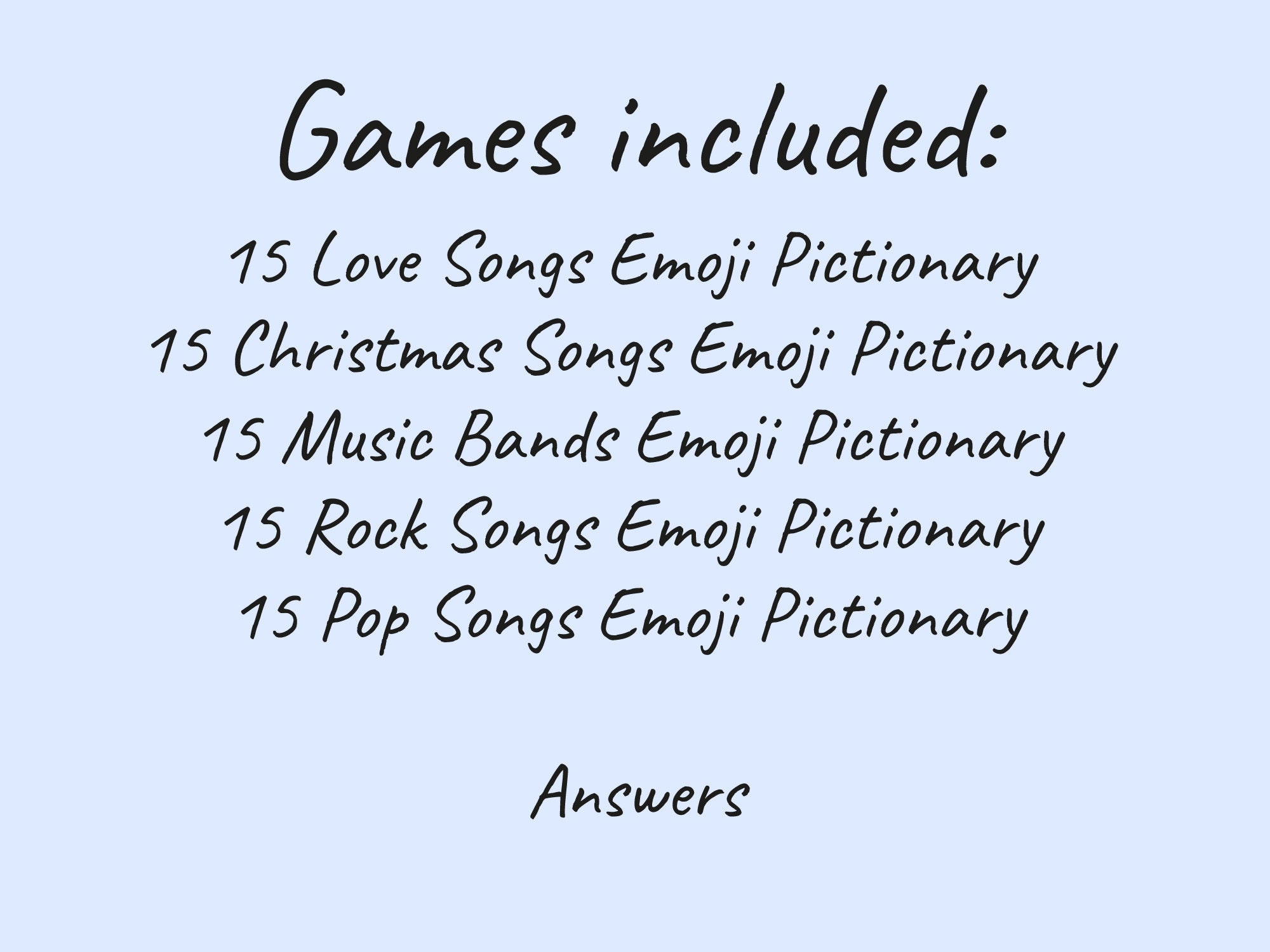 Music Emoji Pictionary Game Printable Guess the Song Fun - Etsy UK