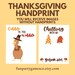 Thanksgiving Handprint and Footprint Craft Bundle 15 Printable Art ...