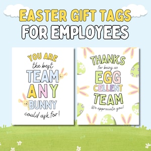 Easter Candy Gift Tags for Employee Appreciation, Printable Team Gifts ...
