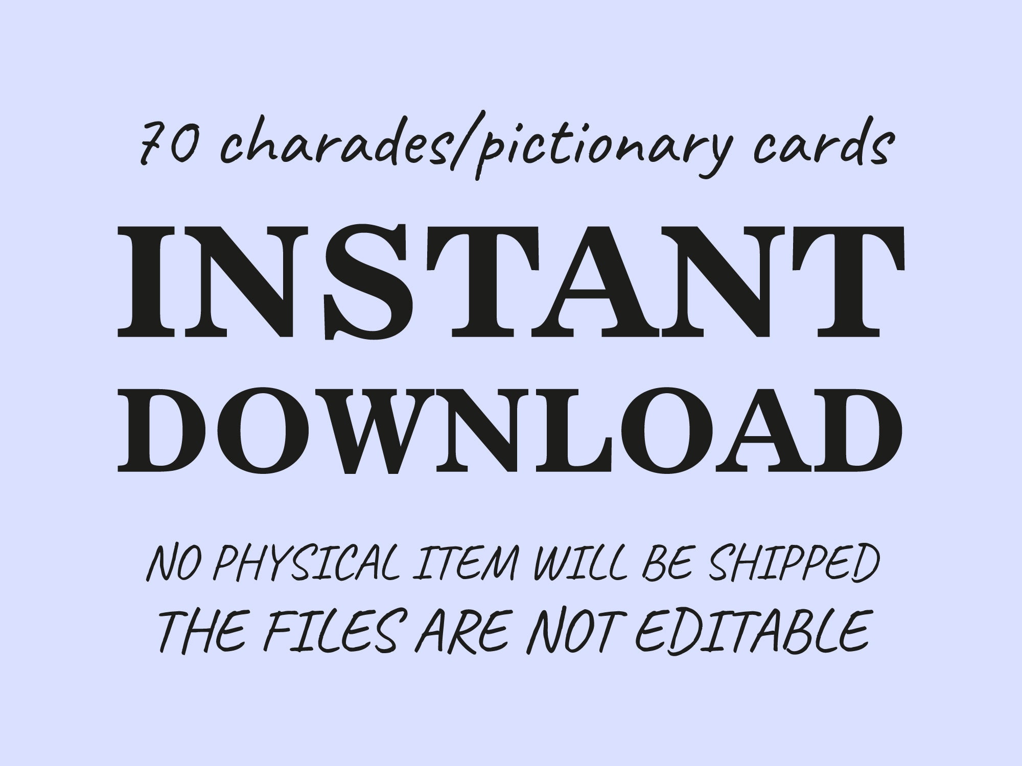 Printable Charades Game, 70 Kids Movie Characters Pictionary, Group ...