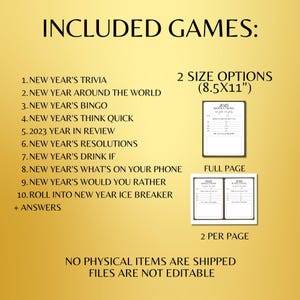 Fun New Years Games Bundle, Perfect for Office & Corporate Parties, New ...
