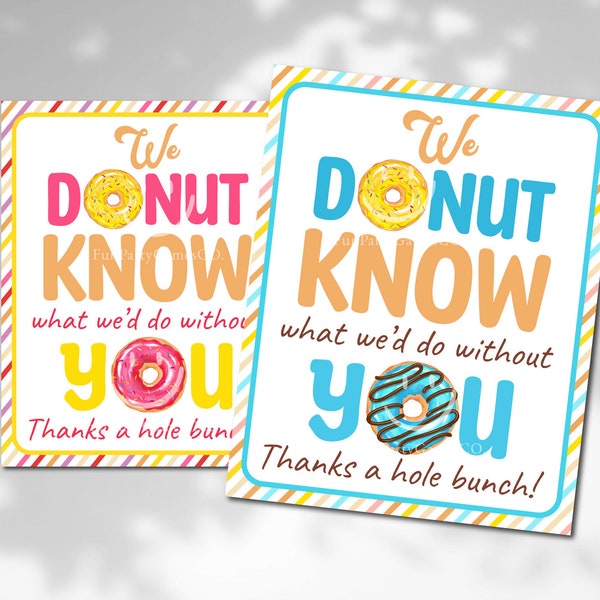 Doughnut Employee Appreciation Printable Sign - Etsy New Zealand