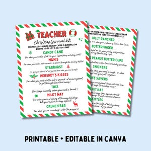 Teacher Appreciation Candy Bar Poster Editable in Canva, Thank You ...
