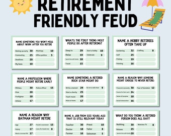 Retirement Friendly Feud Game, Office Party Games, Feud Trivia Quiz ...