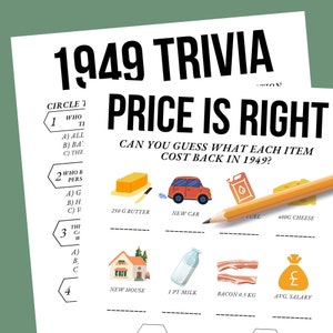 75th Birthday Games Bundle, Born in 1949 Party Games for Him Her, 75th ...