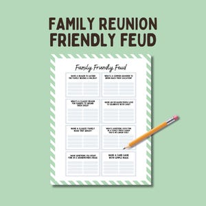 Family Reunion Friendly Feud Game - Fun Family Game Night Activity ...