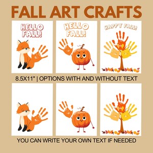 Fall Handprint Craft Bundle - 15 Handprint Art Crafts for Kids, Autumn ...