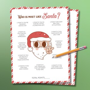 Fun Christmas Party Game Who is Most Like Santa, Fun Holiday Icebreaker ...