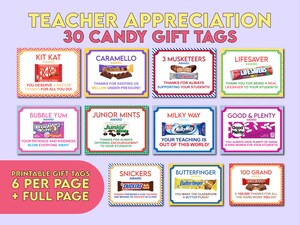 Employee Candy Bar Gift Tags Thank You Notes for Employee - Etsy Singapore