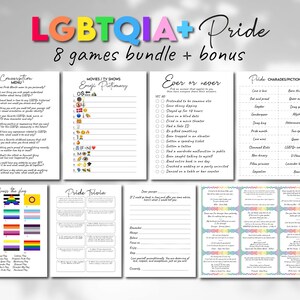 Pride Party Games Printable Bundle Fun LGBTQIA+ Pride Games, LGBT ...