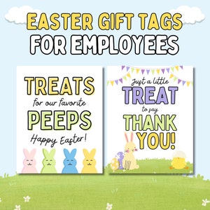 Easter Candy Gift Tags for Employee Appreciation, Printable Team Gifts ...