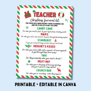 Teacher Appreciation Candy Bar Poster Editable in Canva, Thank You ...