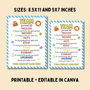 Team Appreciation Candy Bar Poster Editable in Canva, Staff Gift Ideas ...
