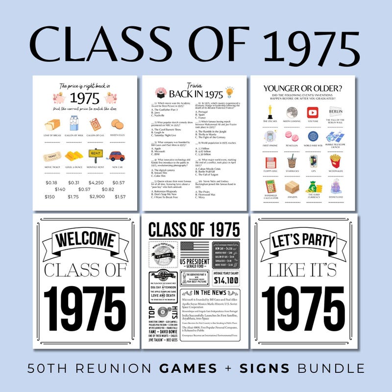 50th Class Reunion - Etsy
