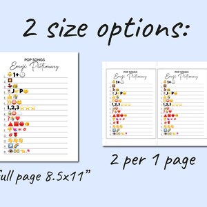 Music Emoji Pictionary Game Printable Guess the Song Fun Birthday Game ...
