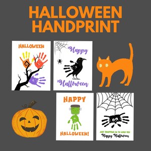 Halloween Handprint and Footprint Craft Bundle - 25 Handprint Art ...